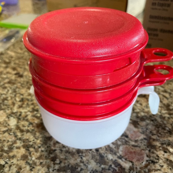 Tupperware | Kitchen | Tupperware Cooks Maid 5 Pc Set Red | Poshmark